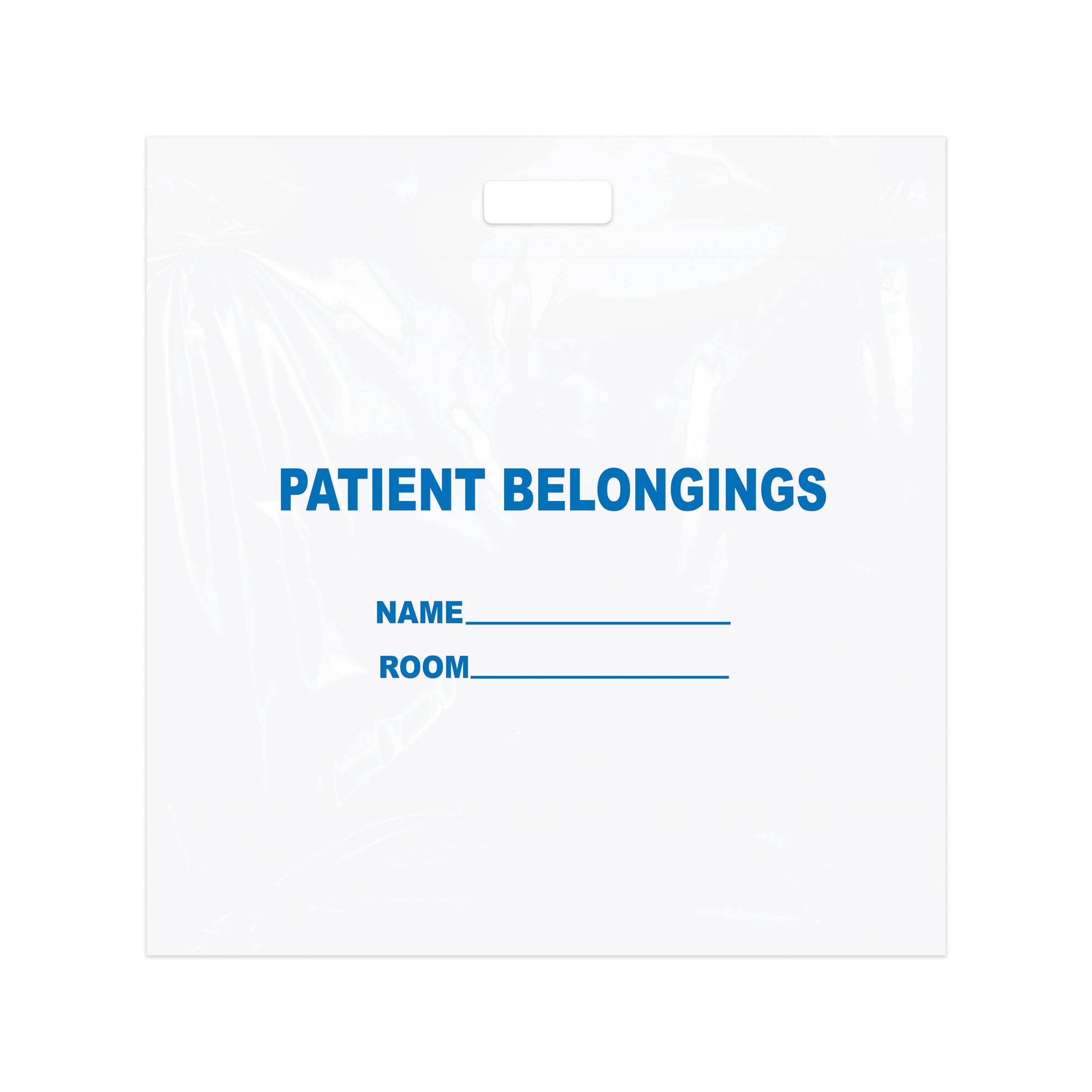 Dukal Pb01 Dawn Mist Plastic Handle Patient Belonging Bag White With