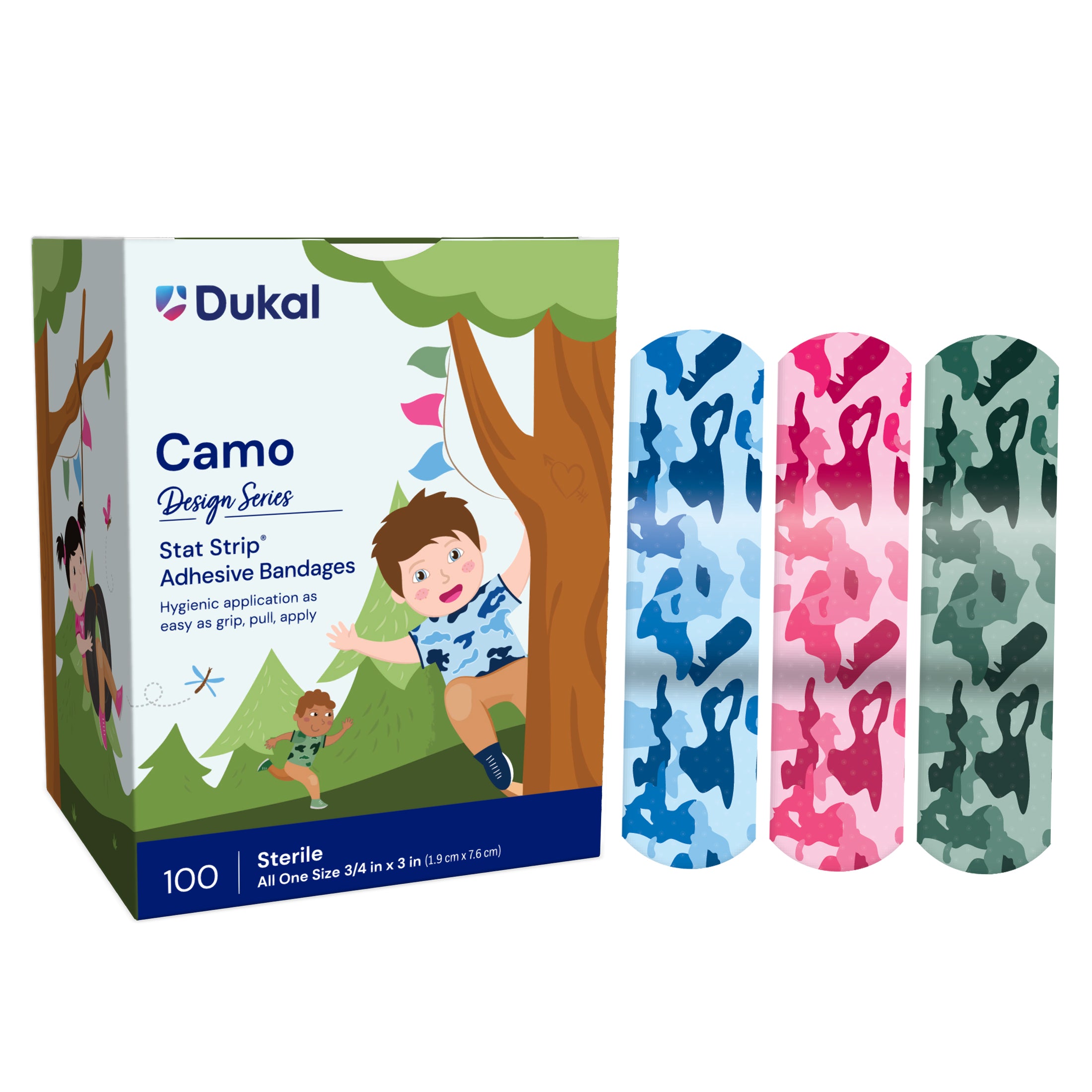 American White Cross Designer Adhesive Bandages, Sterile, Blue and Pink ...