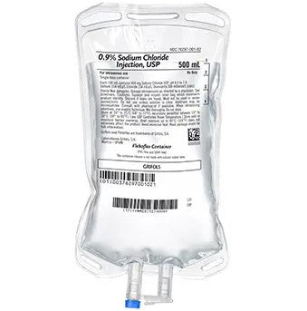 0.9% Sodium Chloride Injection, USP, 500 mL Fleboflex Container, Case ...