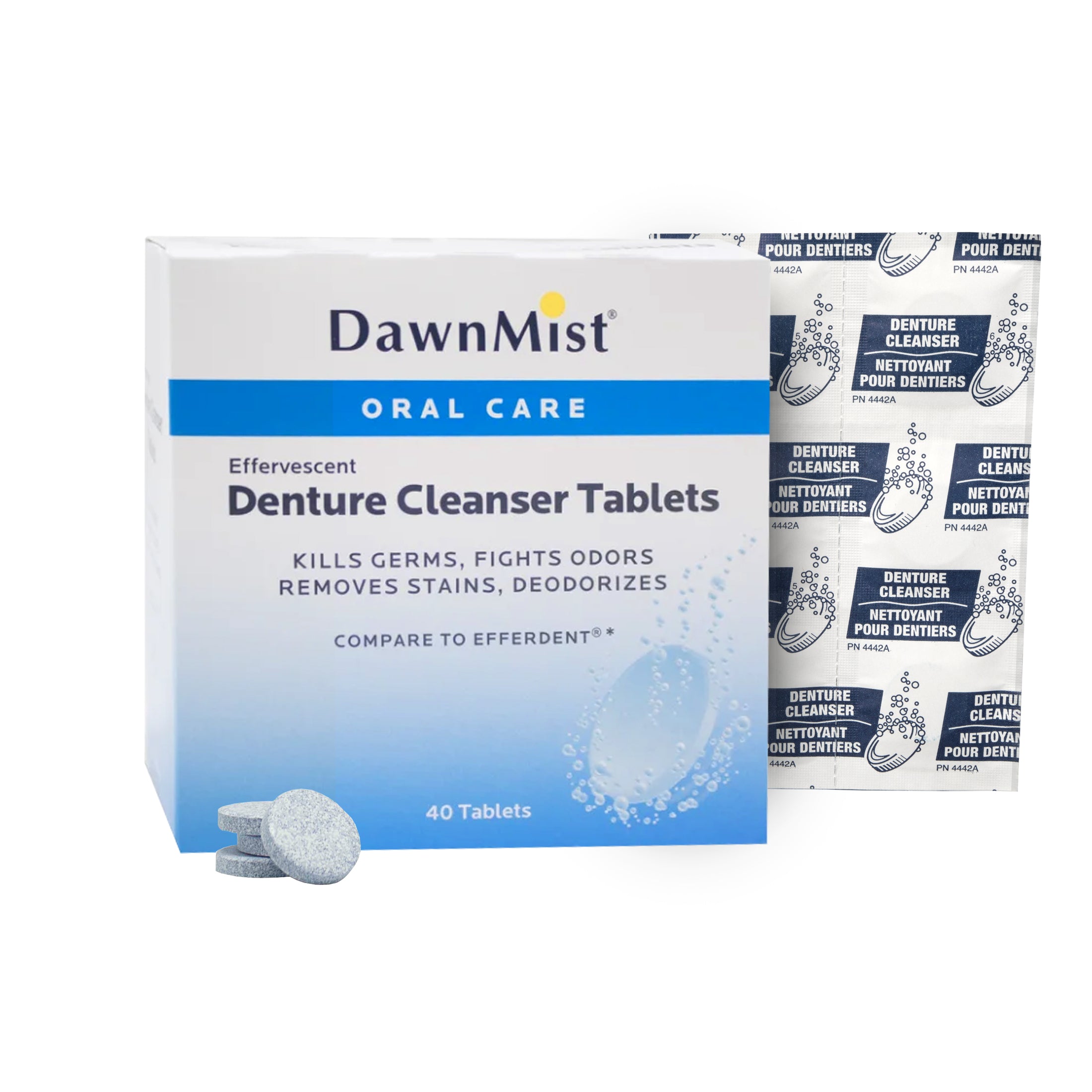 Dukal Dawn Mist Denture Cleanser Tablet, 40 ct. (40 Boxes of 24) (Pack ...
